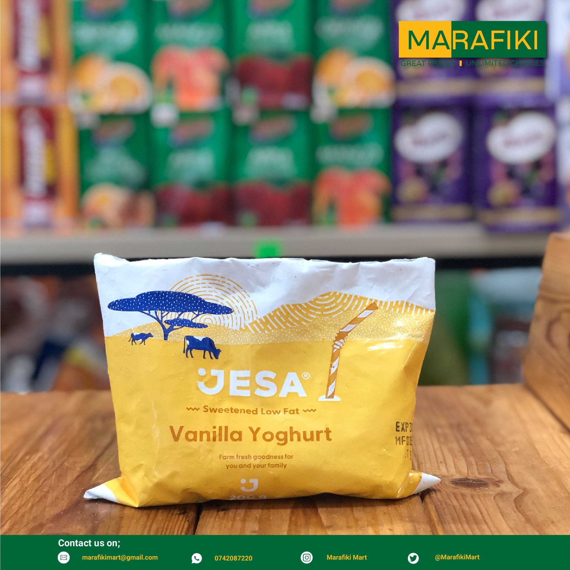 JESA VANILLA YOGHURT POUCH 200G – Marafiki Mart