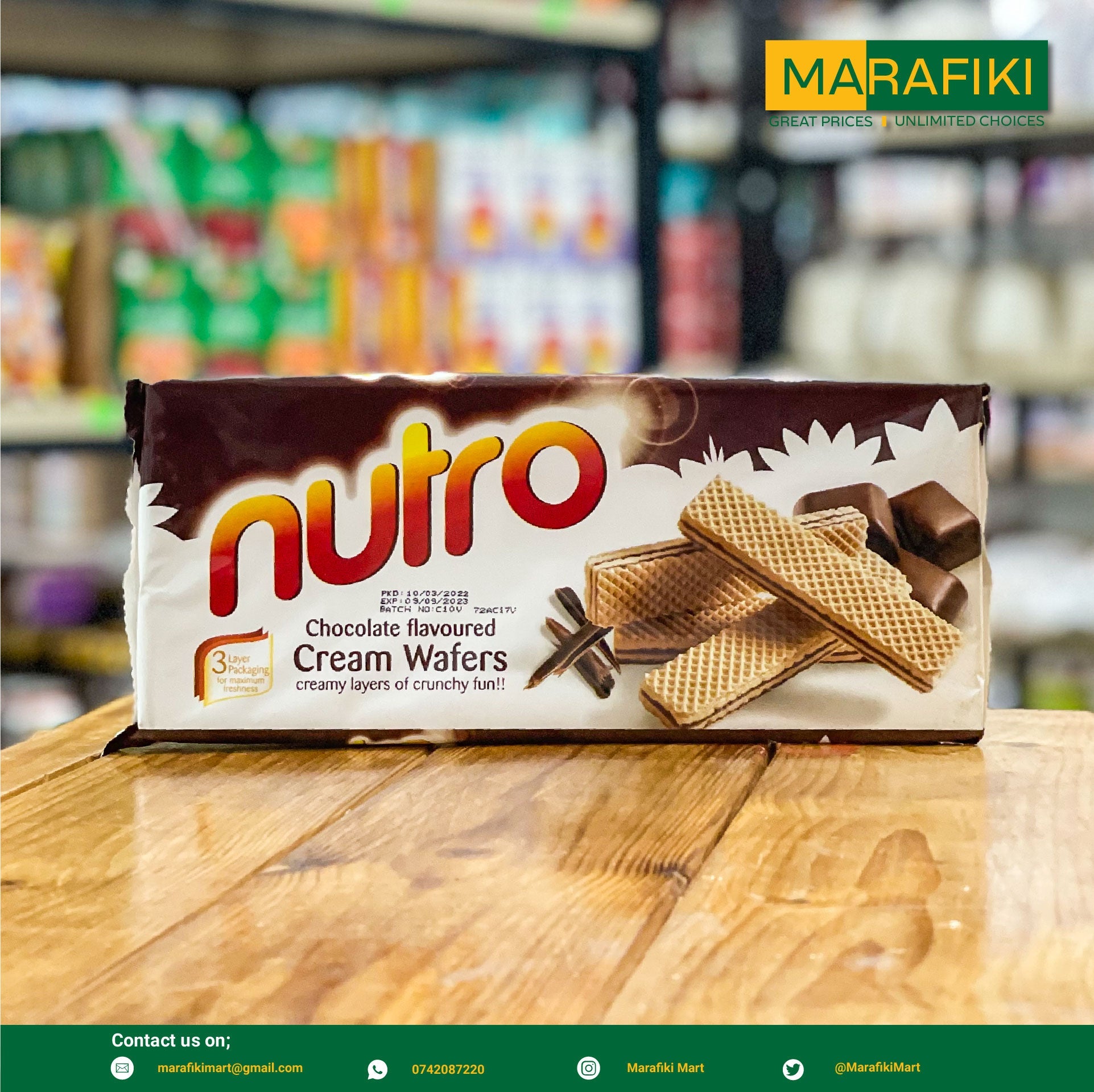 NUTRO CHOCOLATE WAFERS 73G – Marafiki Mart