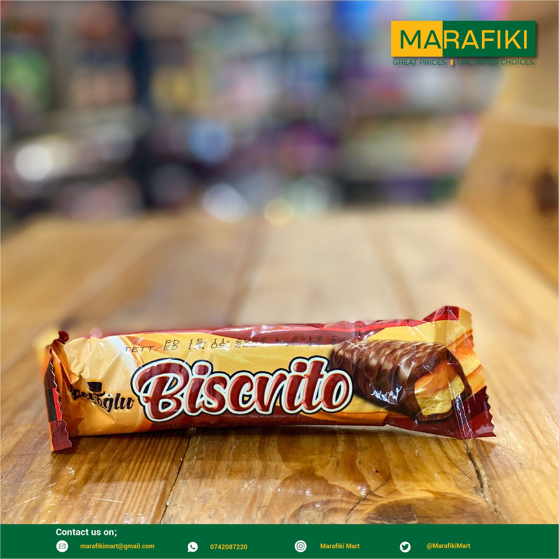 BEYOGLU BISCVITO MILK CHOCOLATE BAR 36G – Marafiki Mart