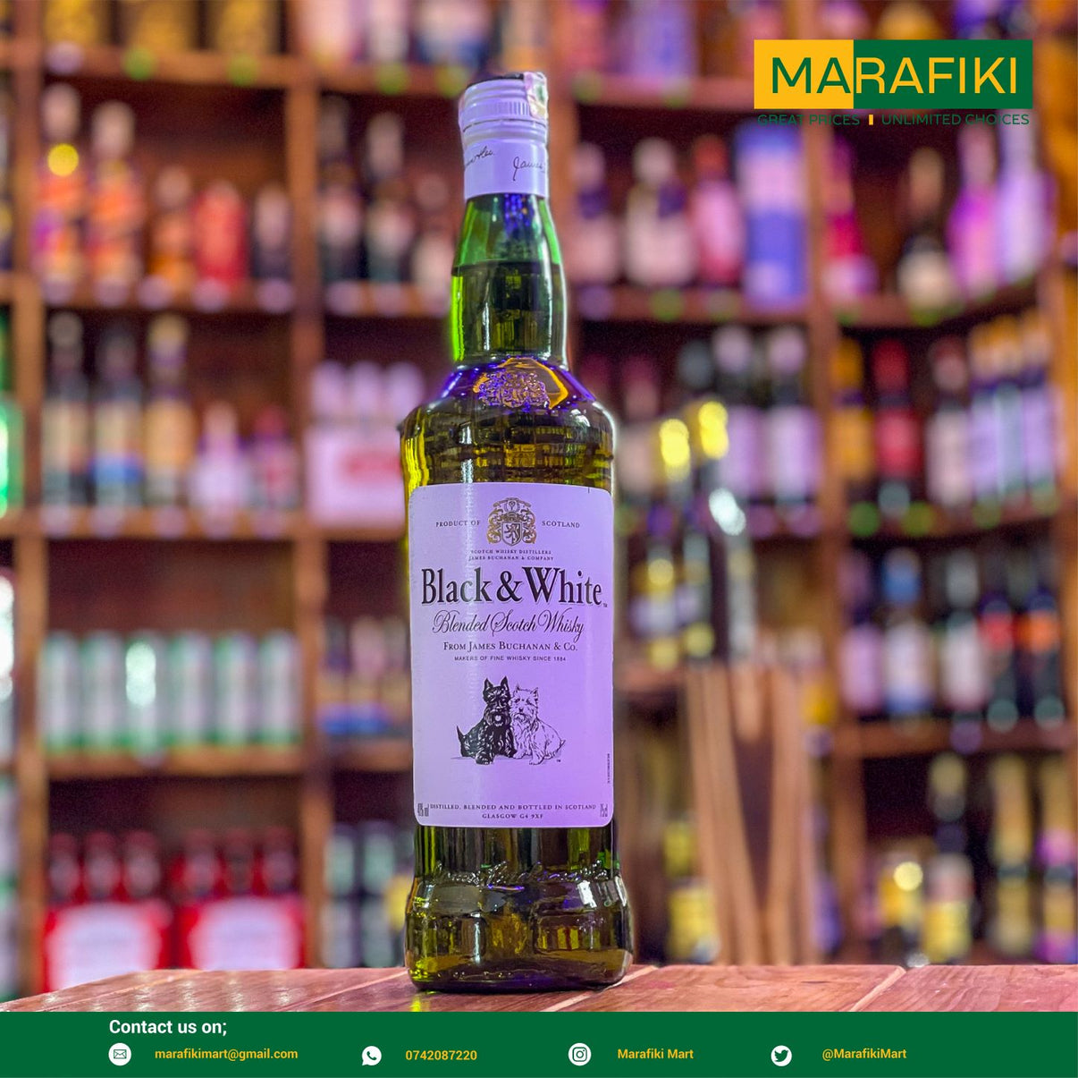 BLACK & WHITE 750ML – Marafiki Mart