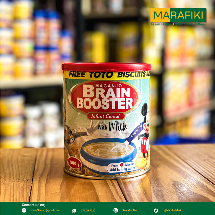 MAGANJO BRAIN BOOSTER WITH MILK 500gms – Marafiki Mart