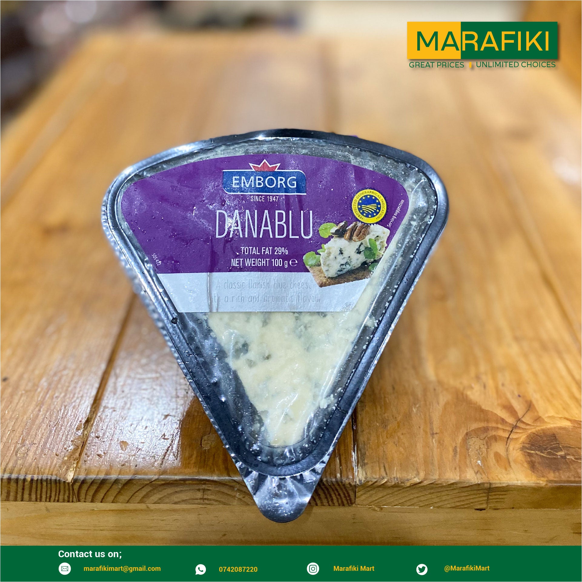 EMB DANABLU PLASTIC TRAY CHEESE 100G – Marafiki Mart