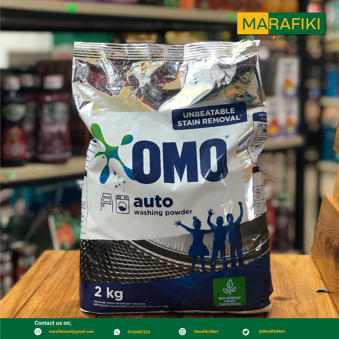 OMO AUTO WASHING POWDER 2KG – Marafiki Mart